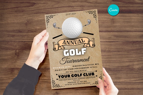 Editable Golf Tournament Flyer Template Golf Tournament | Etsy