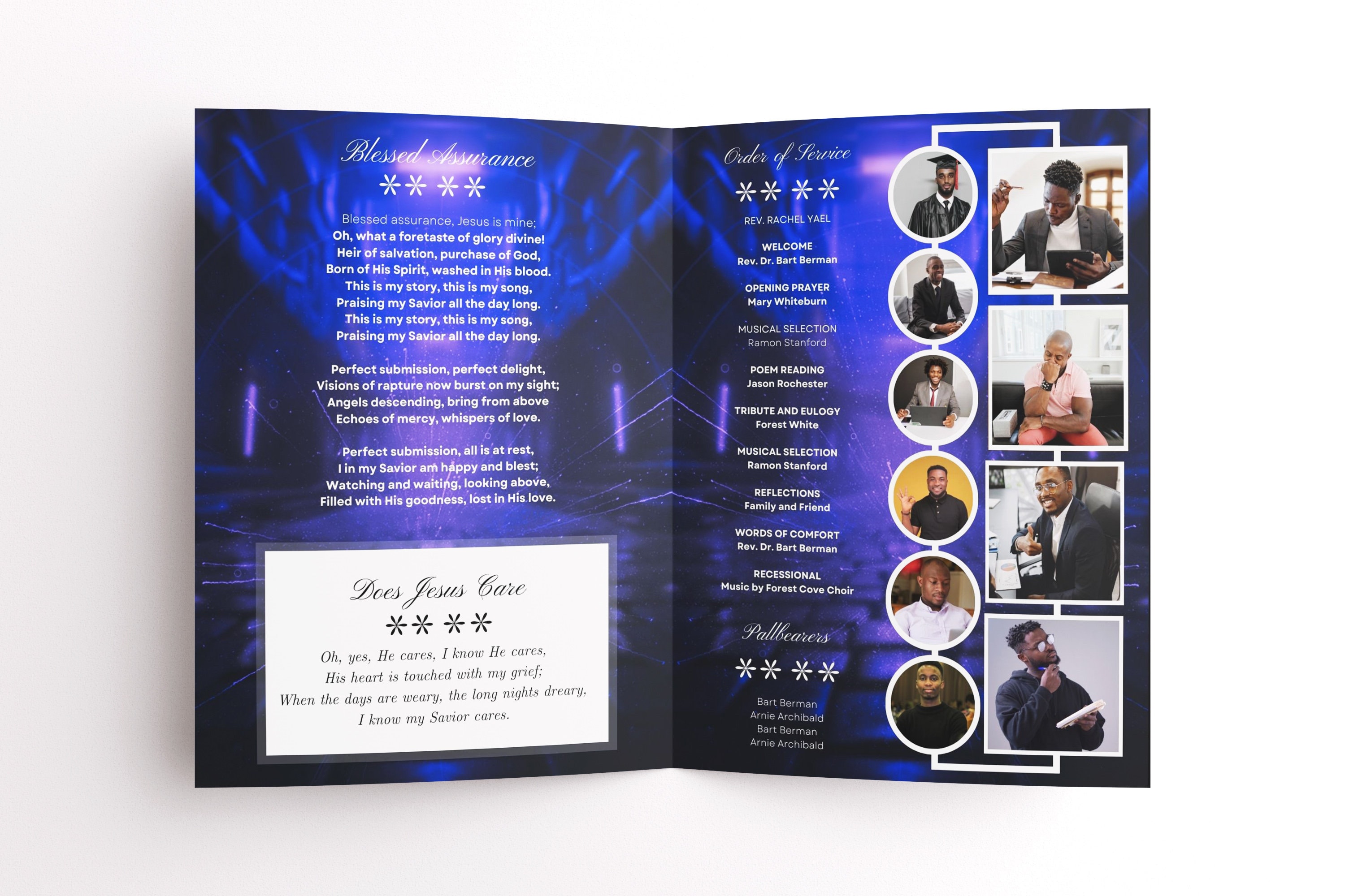 Modern 8 Page Funeral Program Template Magazine Style Funeral - Etsy