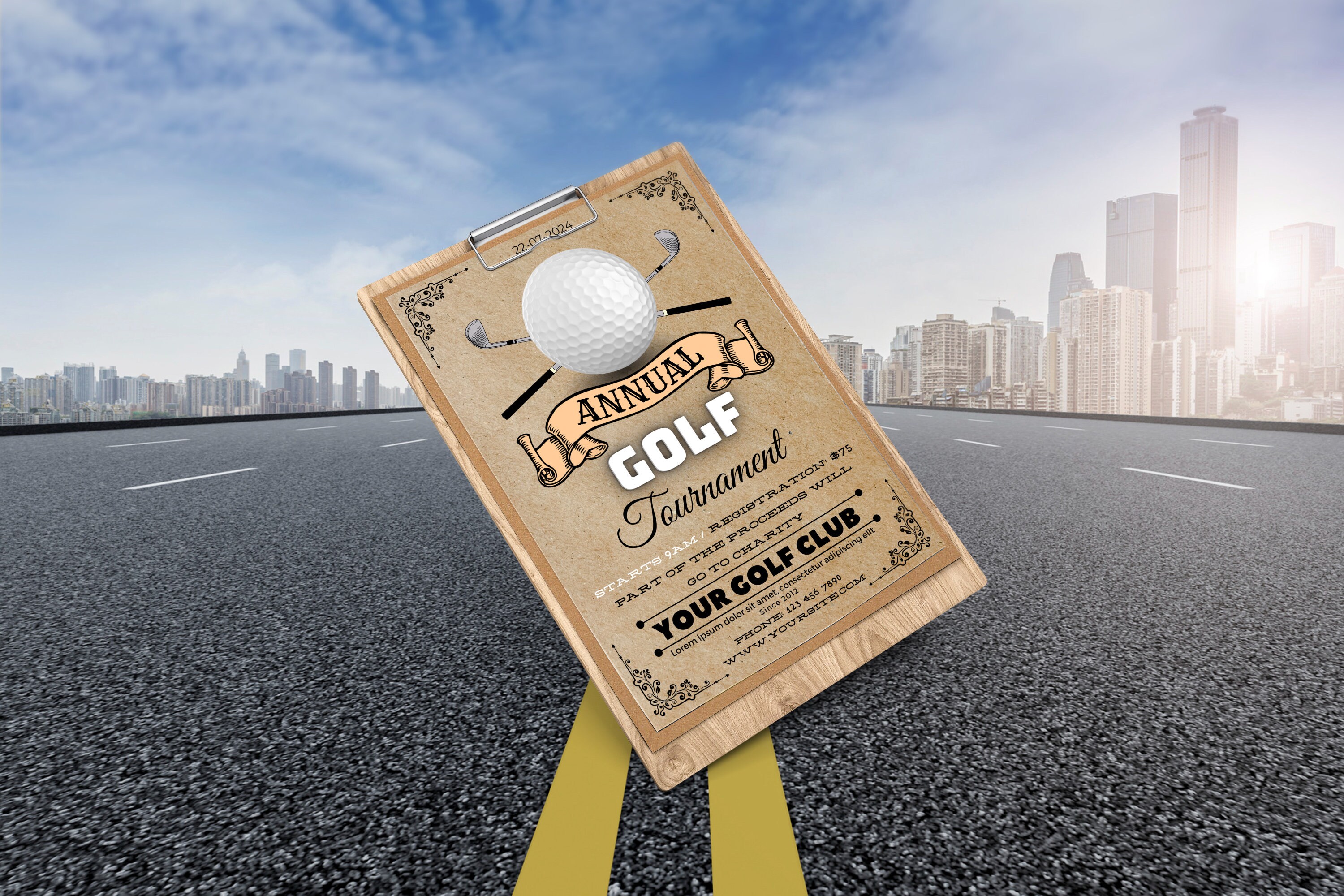 Editable Golf Tournament Flyer Template, Golf Tournament Fundraiser ...