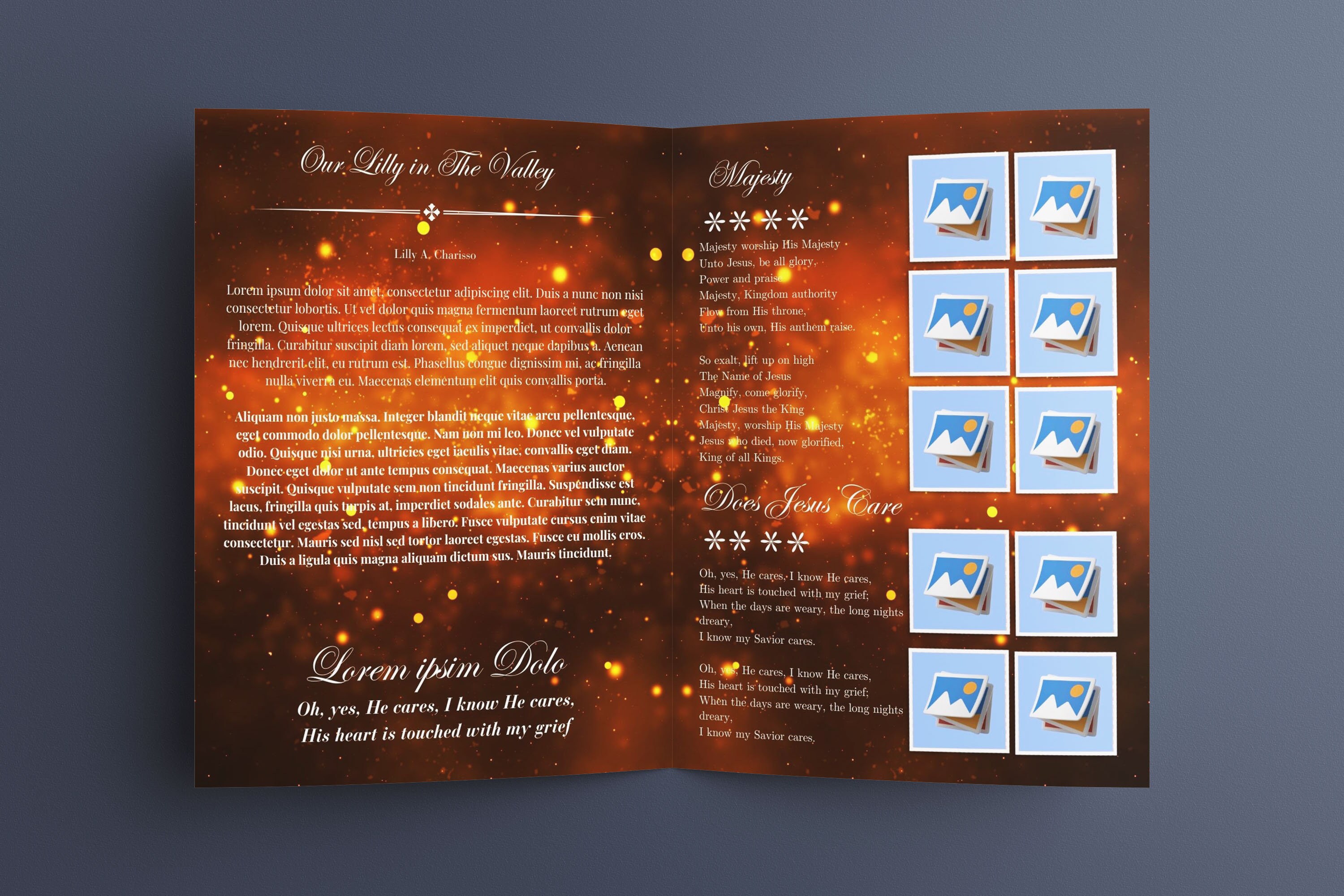 Modern Red Magazine Style Booklet , Editable Bi-fold Black & Gold ...