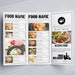 Food Menu Trifold Canva Template | Editable Food Menu Template | Bakery ...