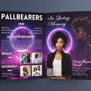 8 Page Funeral Program Template, Canva Funeral Template Printable ...