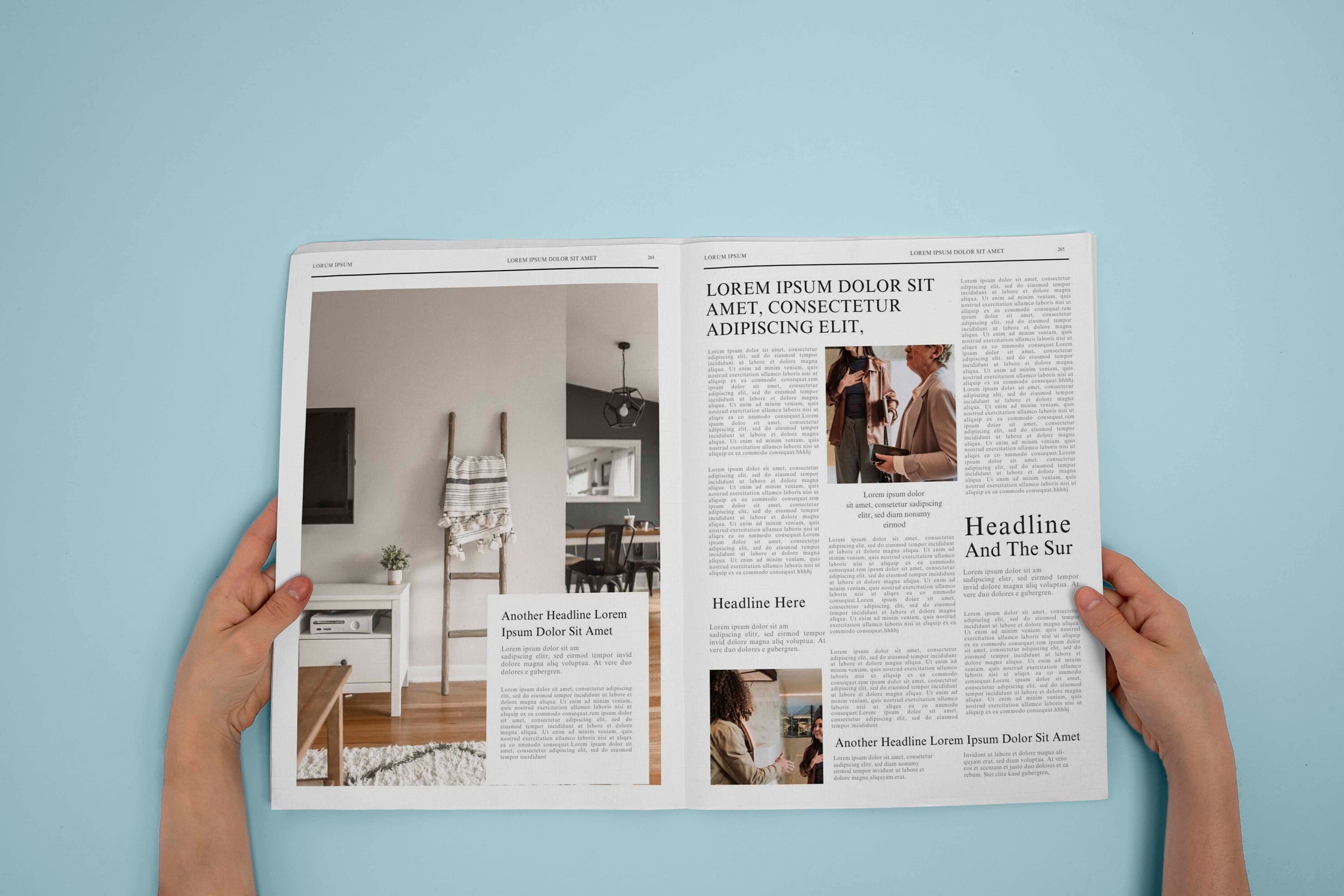 Business Newspaper Template, Printable Newspaper for Business Services ...