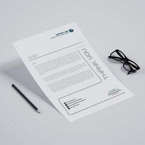 Minimalist & Modern Letterhead Template, Editable Printable ...