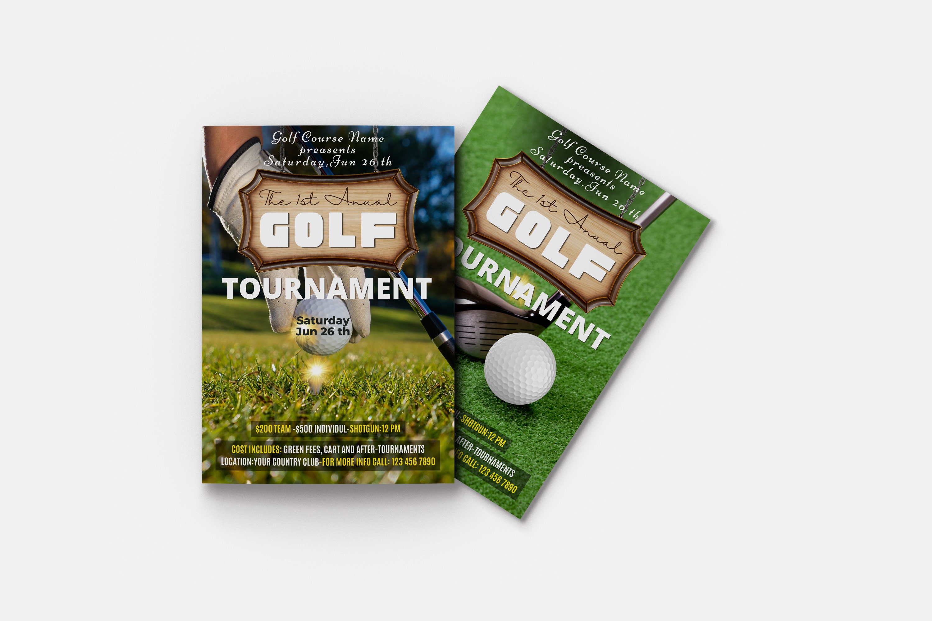 Editable Golf Tournament Flyer Template, Golf Tournament Invitation ...