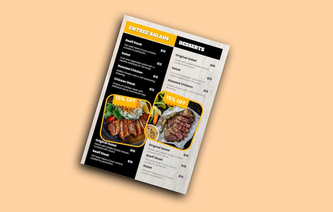 Canva Food Menu Price List Template,editable Template Price List ...
