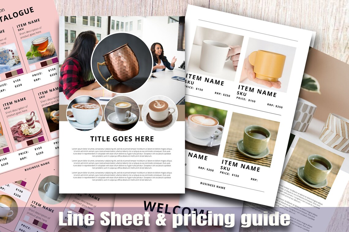 Editable Wholesale Line Sheet Template, Line Sheet for Wholesale Price ...