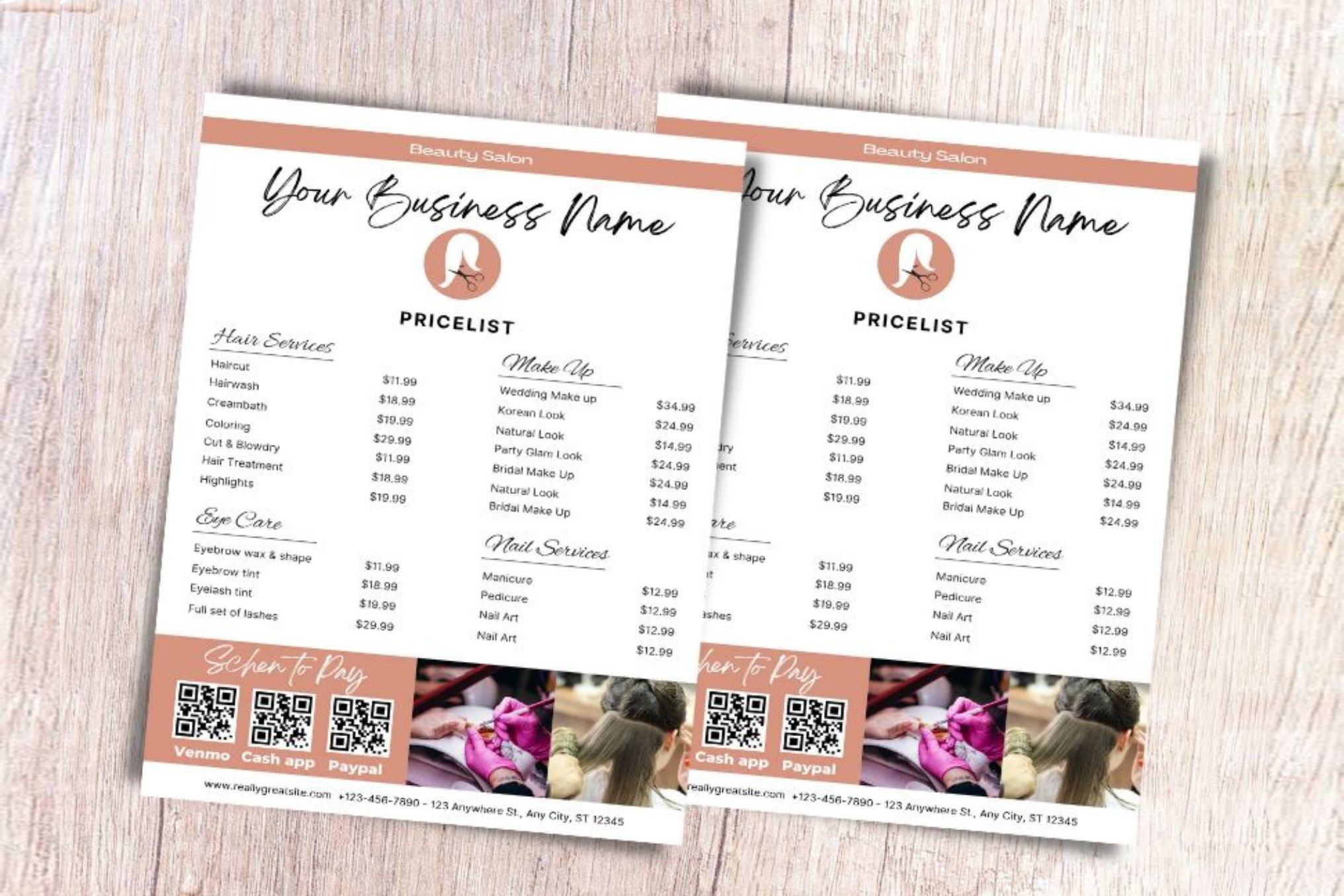 Modern Business Price List Printable, Price List Template Editable ...