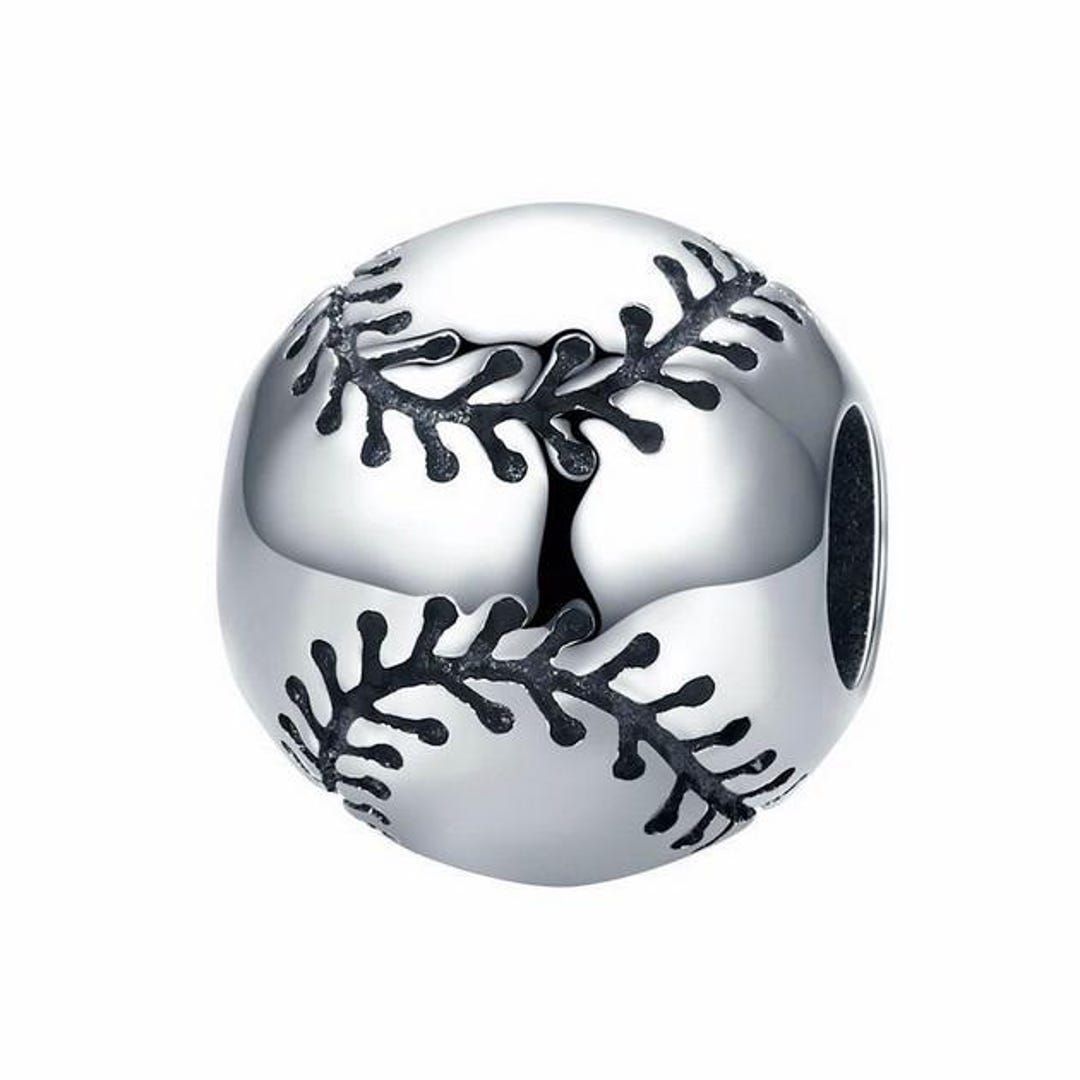 Baseball Charm for Pandora Bracelet , 100% Genuine 925 Sterling Silver ...