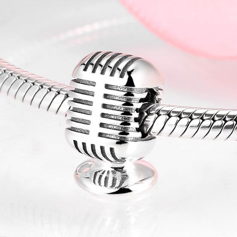 Microphone Charm Fit for Pandora Bracelet , 100% Genuine 925 Sterling ...