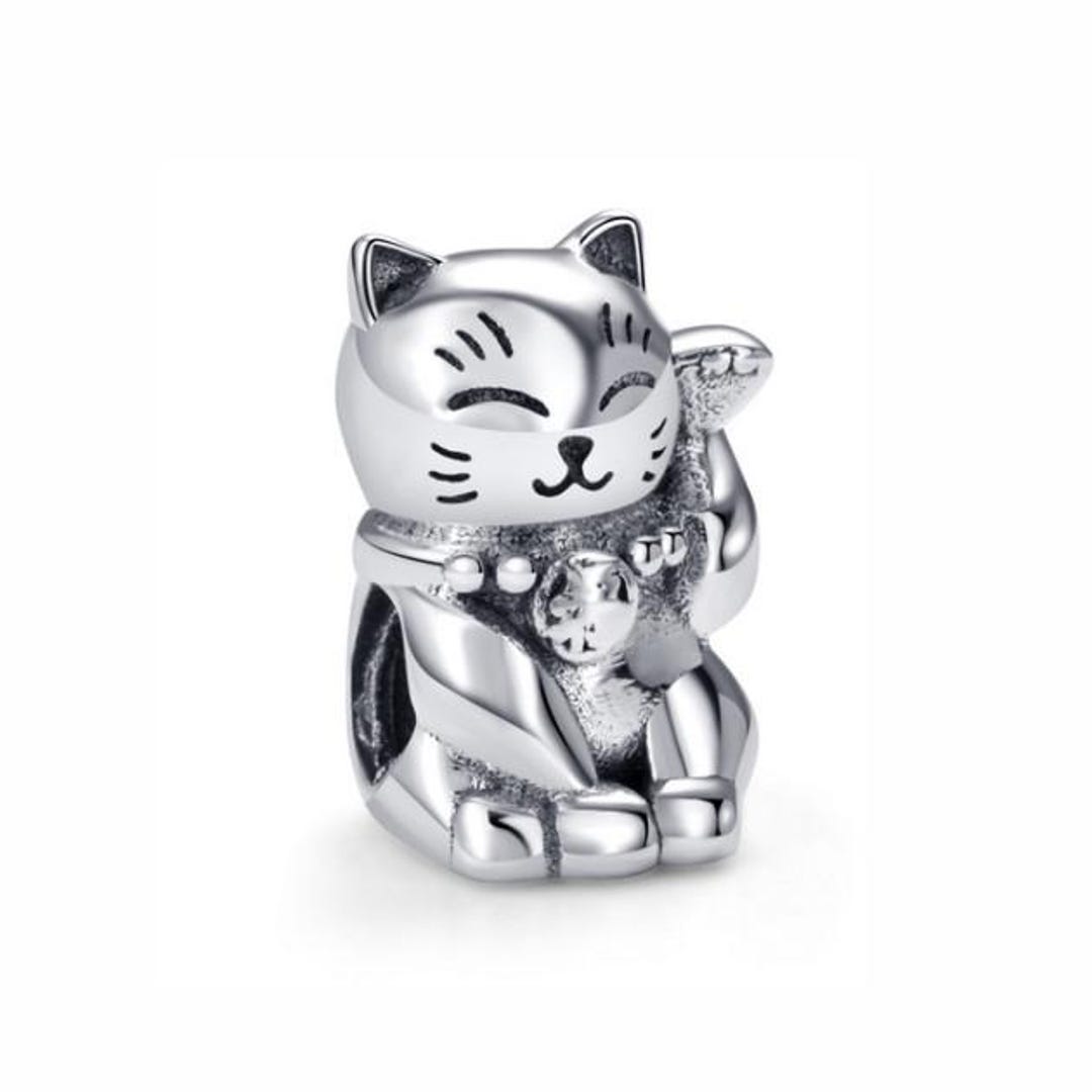 Lucky Cat Charm for Pandora Bracelet , 100% Genuine 925 Sterling Silver ...