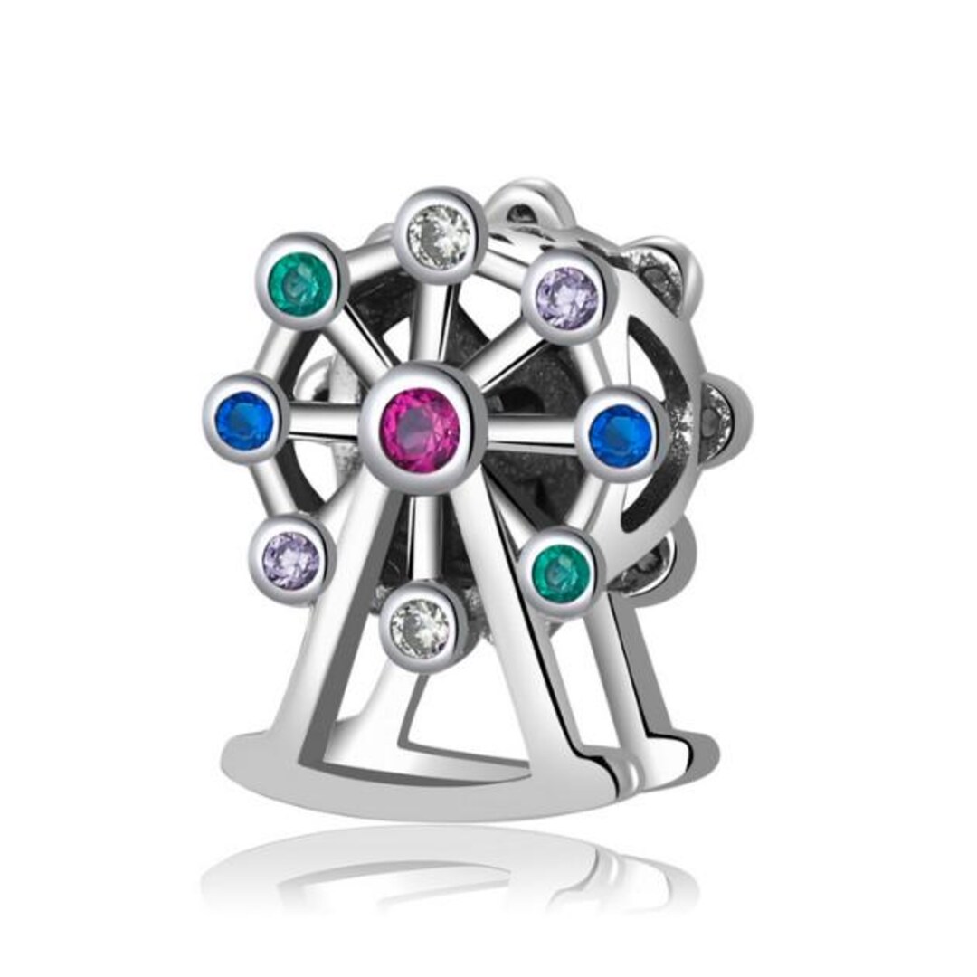 Colorful Ferris Wheel Charm Fit for Pandora Bracelet , 100% Genuine 925 ...