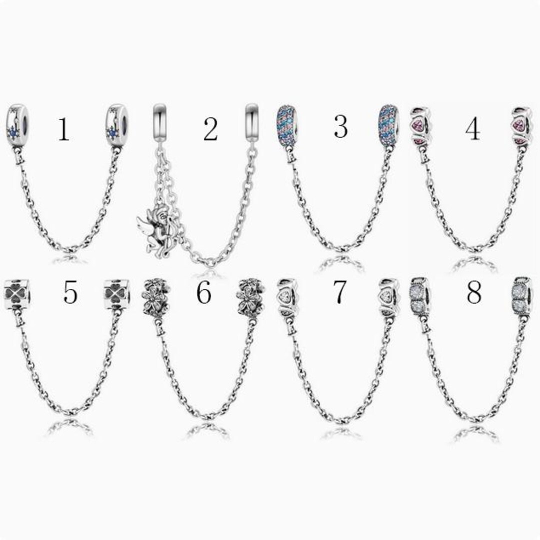 Safety Chain Charm Fit for Pandora Bracelet , 100% Genuine 925 Sterling ...