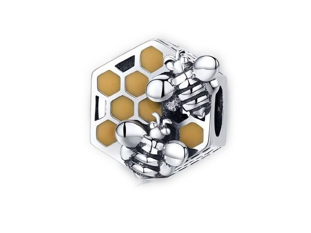 Honey Bee Honeycomb Insect Bead Charm - Etsy
