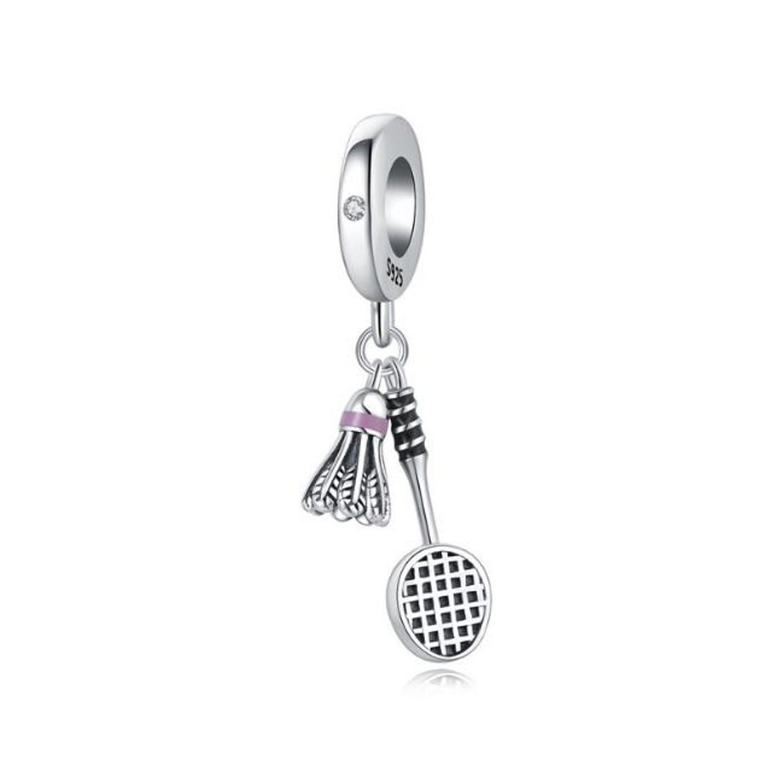 Badminton Racket & Birdie Dangle Charm Fit for Pandora Bracelet , 100% ...