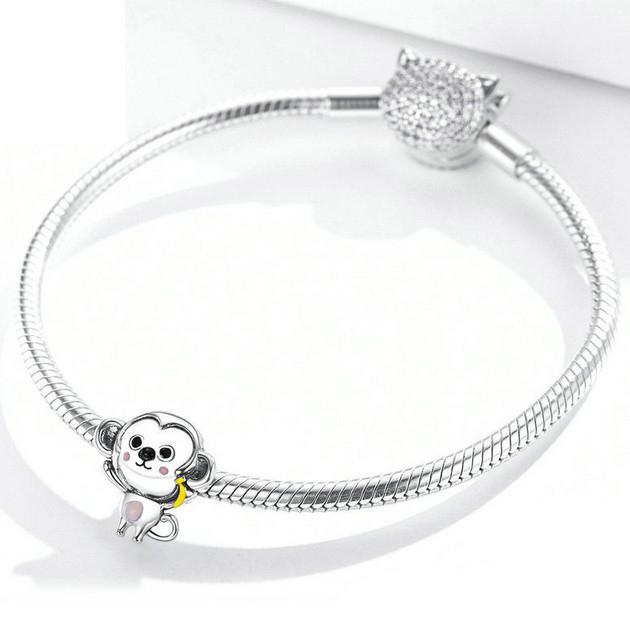 Monkey Charm for Pandora Bracelet , 100% Genuine 925 Sterling Silver ...