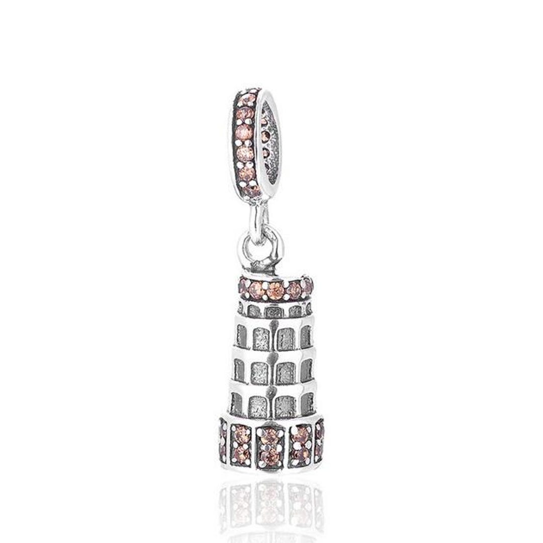 Leaning Tower of Pisa Charm Fit for Pandora Bracelet , 100% Genuine 925 ...