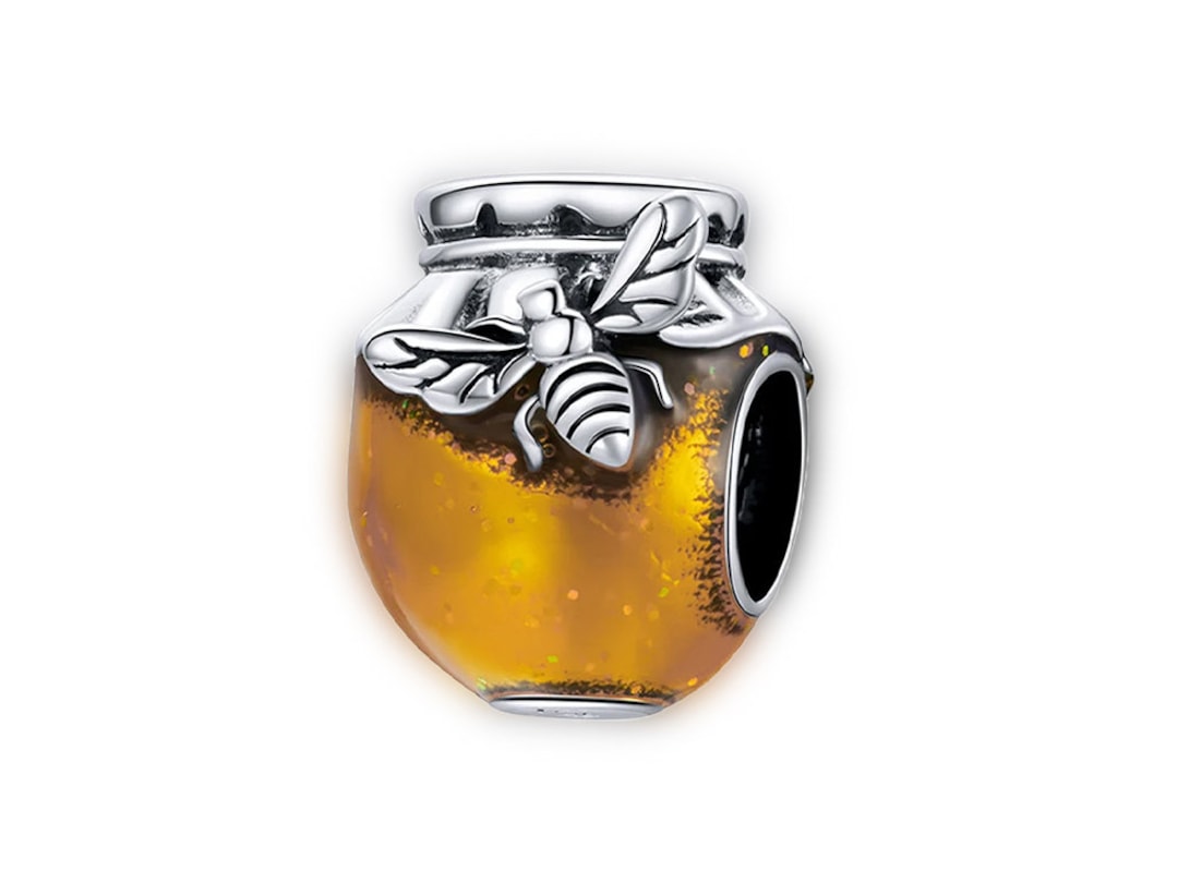 Honey Jar Charm for Pandora Bracelet Necklace,100% Genuine 925 Sterling ...