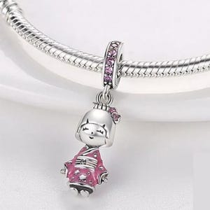 Japanese Girl Dangle Charm Fit for Pandora Bracelet , 100% Genuine 925 ...