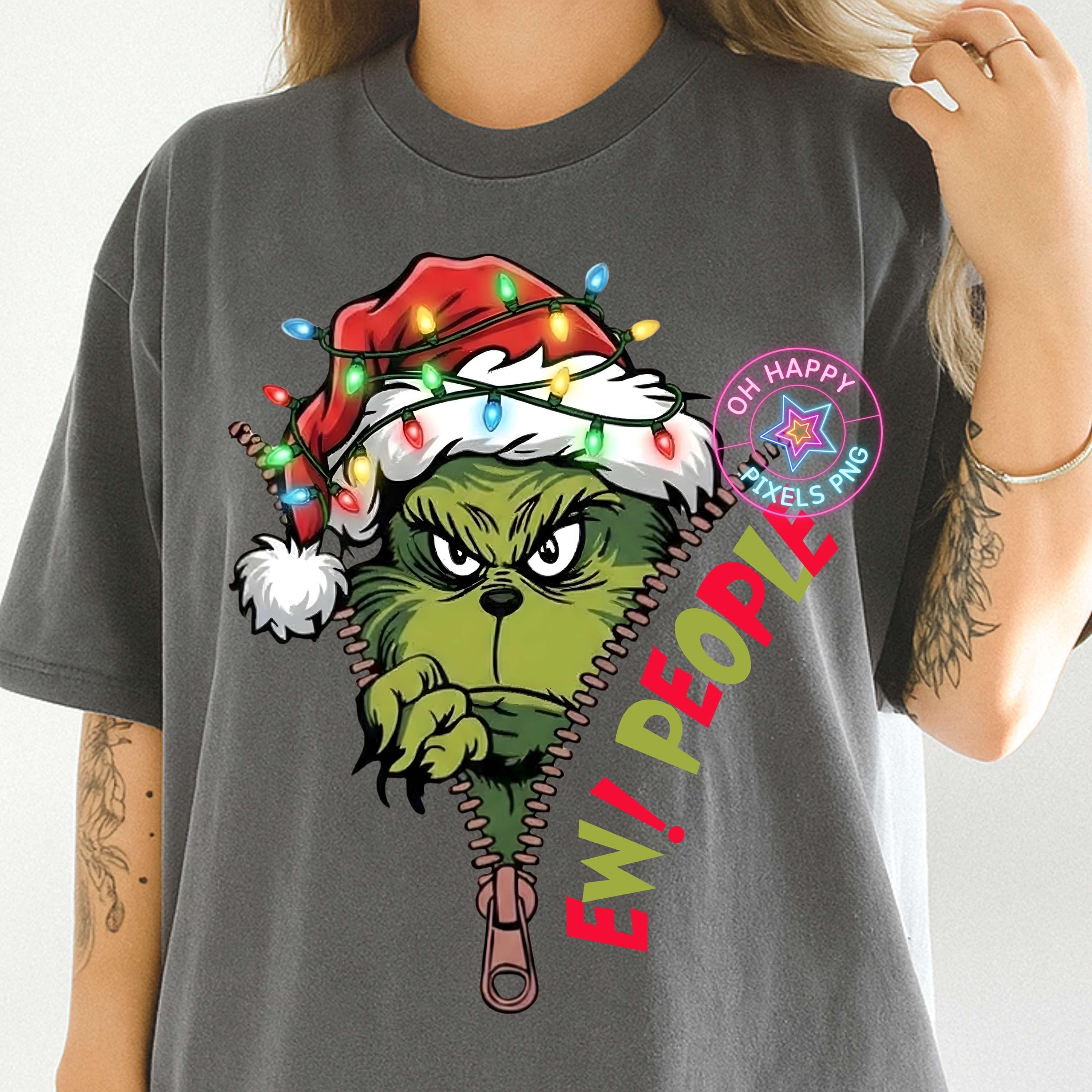 Ew People Greench Png, Retro Grinch Png, Grinc Christmas Movie Shirt ...