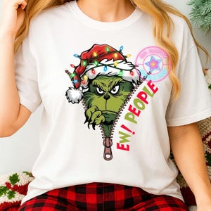 Ew People Greench Png, Retro Grinch Png, Grinc Christmas Movie Shirt ...