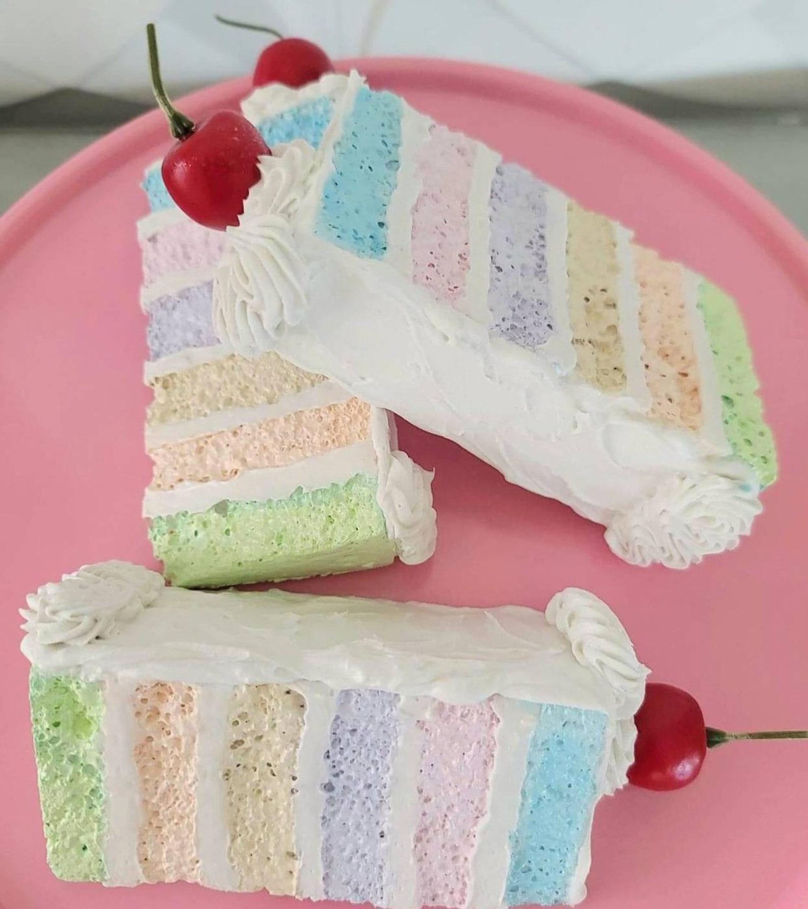 Pastel Fake Cake Slices. Faux Cake Food Prop for Holiday or - Etsy