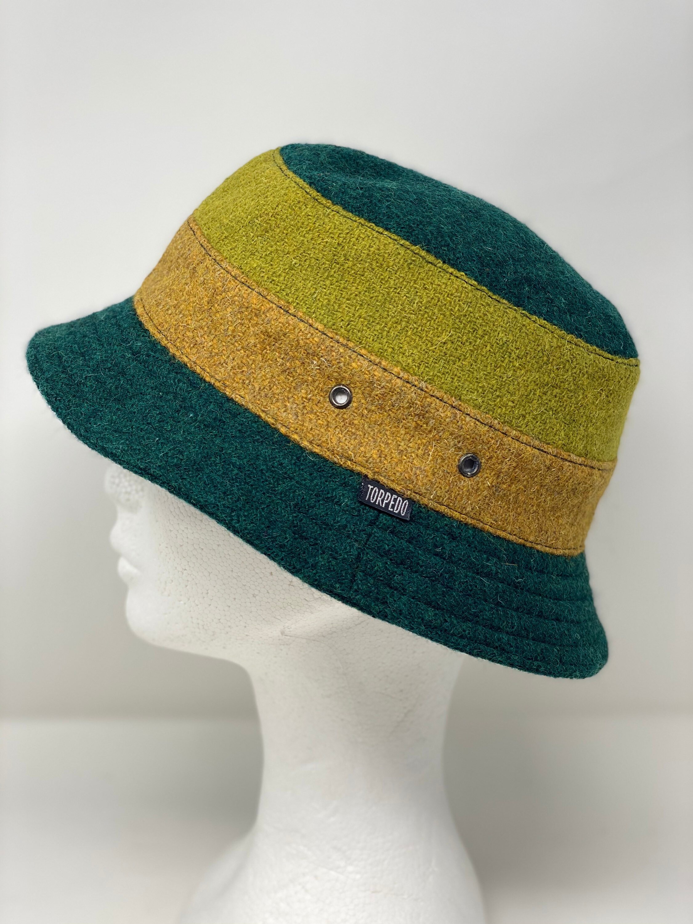 Bucket Hat From Torpédo Brand, 100% Harris Tweed Wool, Handmade and ...