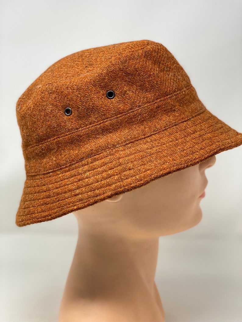 Bucket Hat From Torpédo Brand, 100% Harris Tweed Wool, Handmade and ...