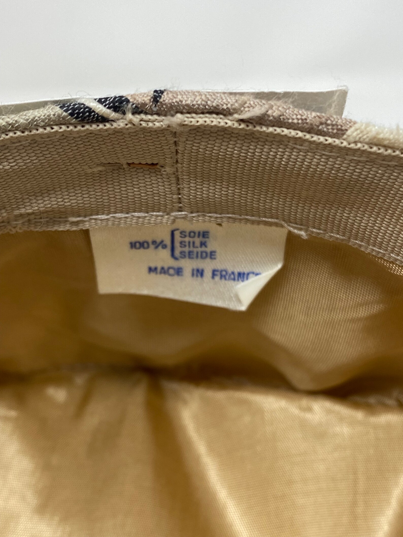 Vintage Torpedo Cap Made in France, 100% Silk, Handmade, 57 and 58 (22. ...