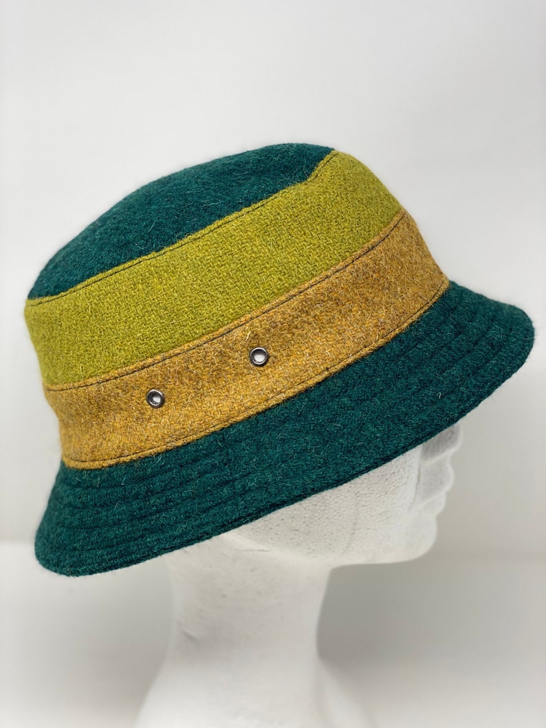 Bucket Hat From Torpédo Brand, 100% Harris Tweed Wool, Handmade and ...