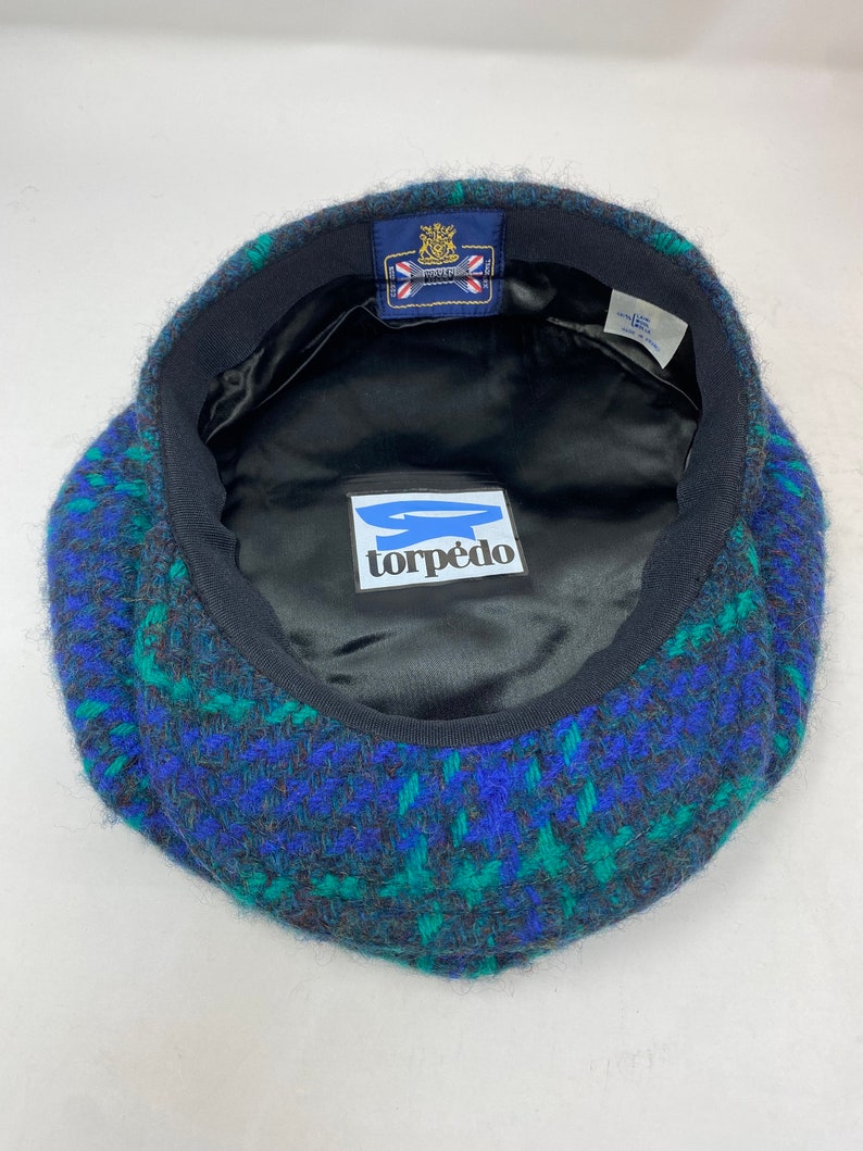 Magnificent Torpedo English Wool Cap, Handmade, Size 57 22.44'', NEW ...
