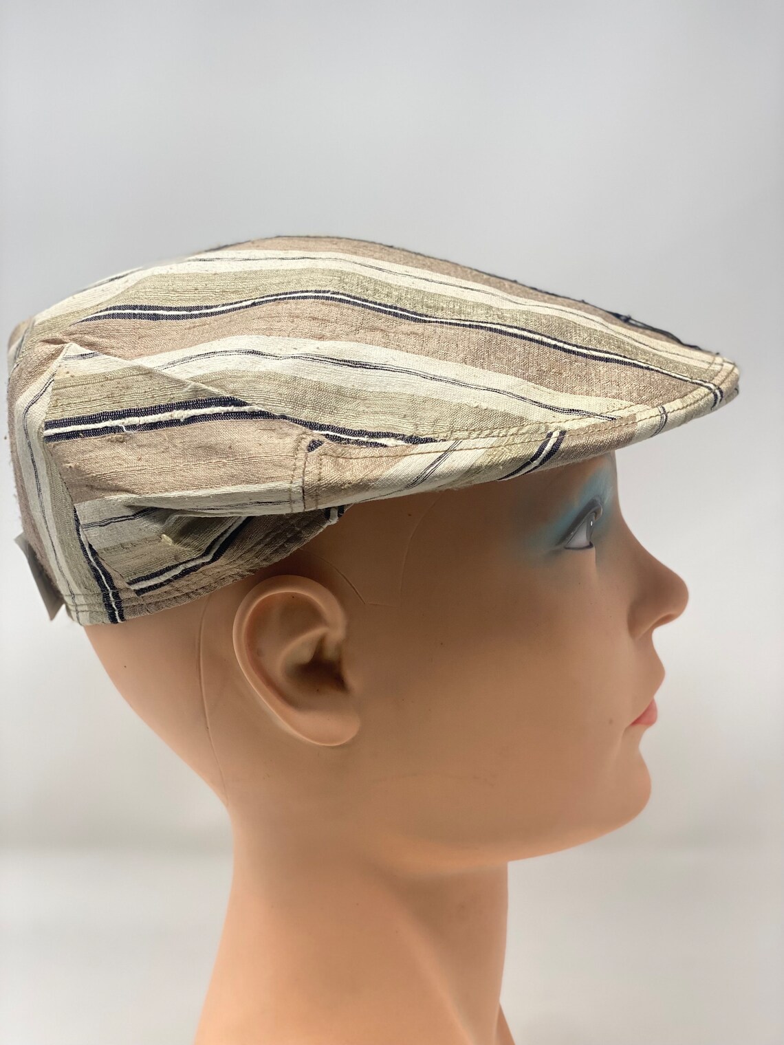 Vintage Torpedo Cap Made in France, 100% Silk, Handmade, 57 and 58 (22. ...