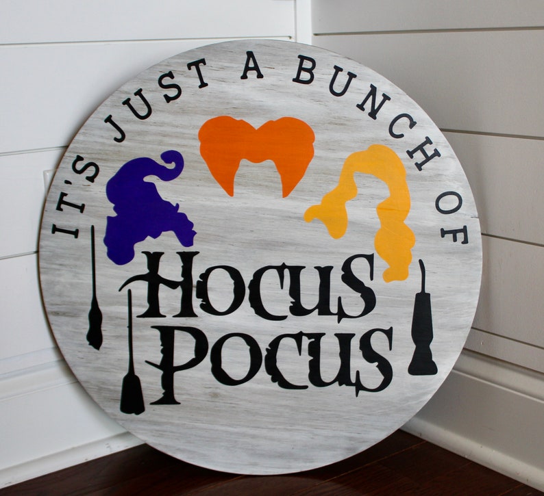 Front Door Sign | Hocus Pocus | Door Hanger | Halloween Decor | Home ...