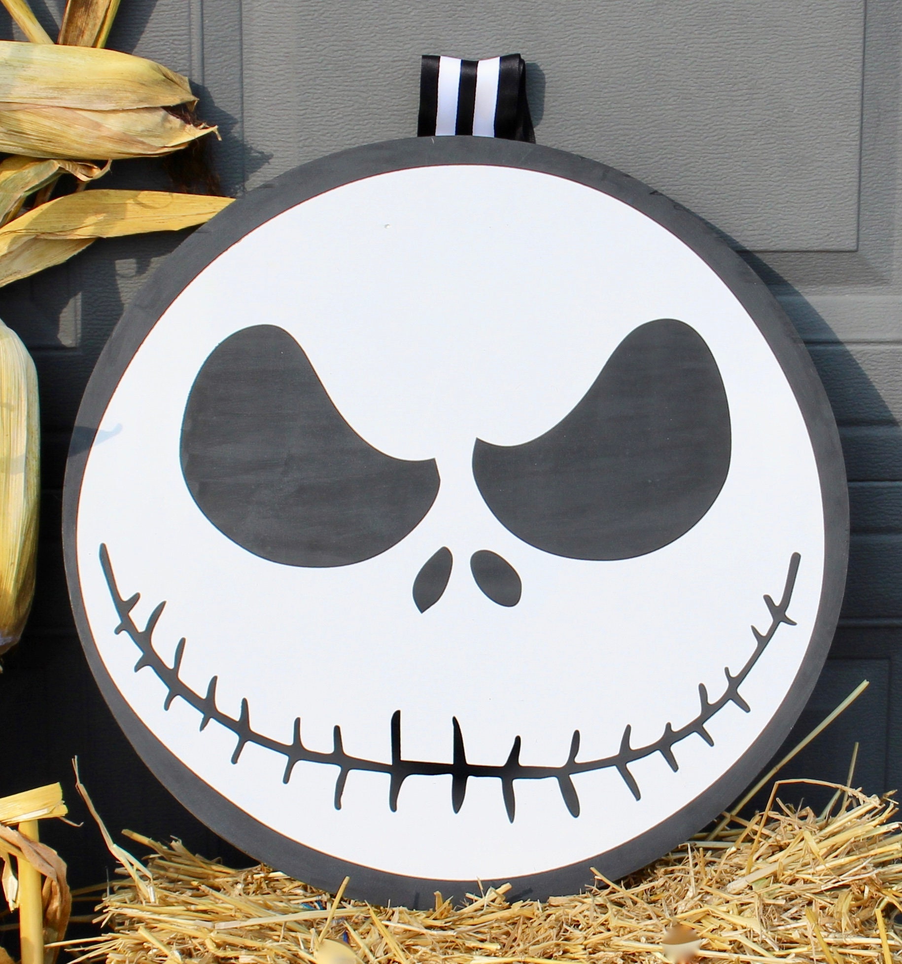 Front Door Sign | Jack Skellington | Door Hanger | Halloween Decor ...