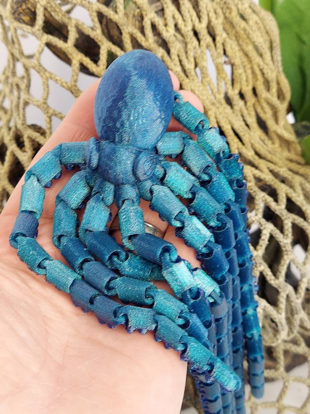 Articulated Octopus, 3D Printed, Aqua Abyss - Etsy