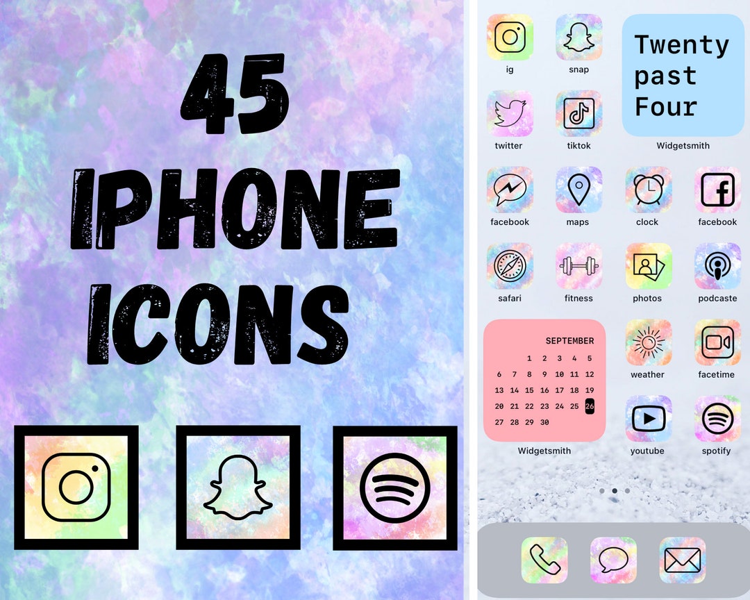 Ios 14 Pastel Aesthetic Icons - Etsy