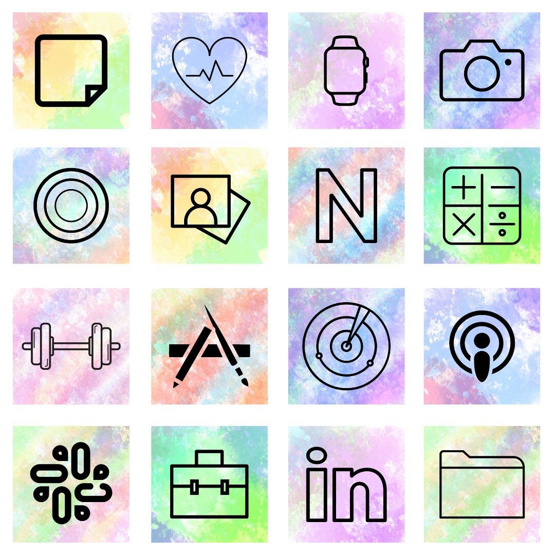 Ios 14 Pastel Aesthetic Icons - Etsy
