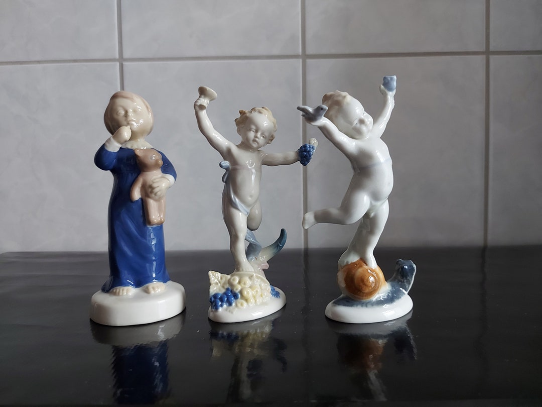 Lot of 3 Porcelain Pieces Metzler & Ortloff Girl With Teddy Bear - Etsy
