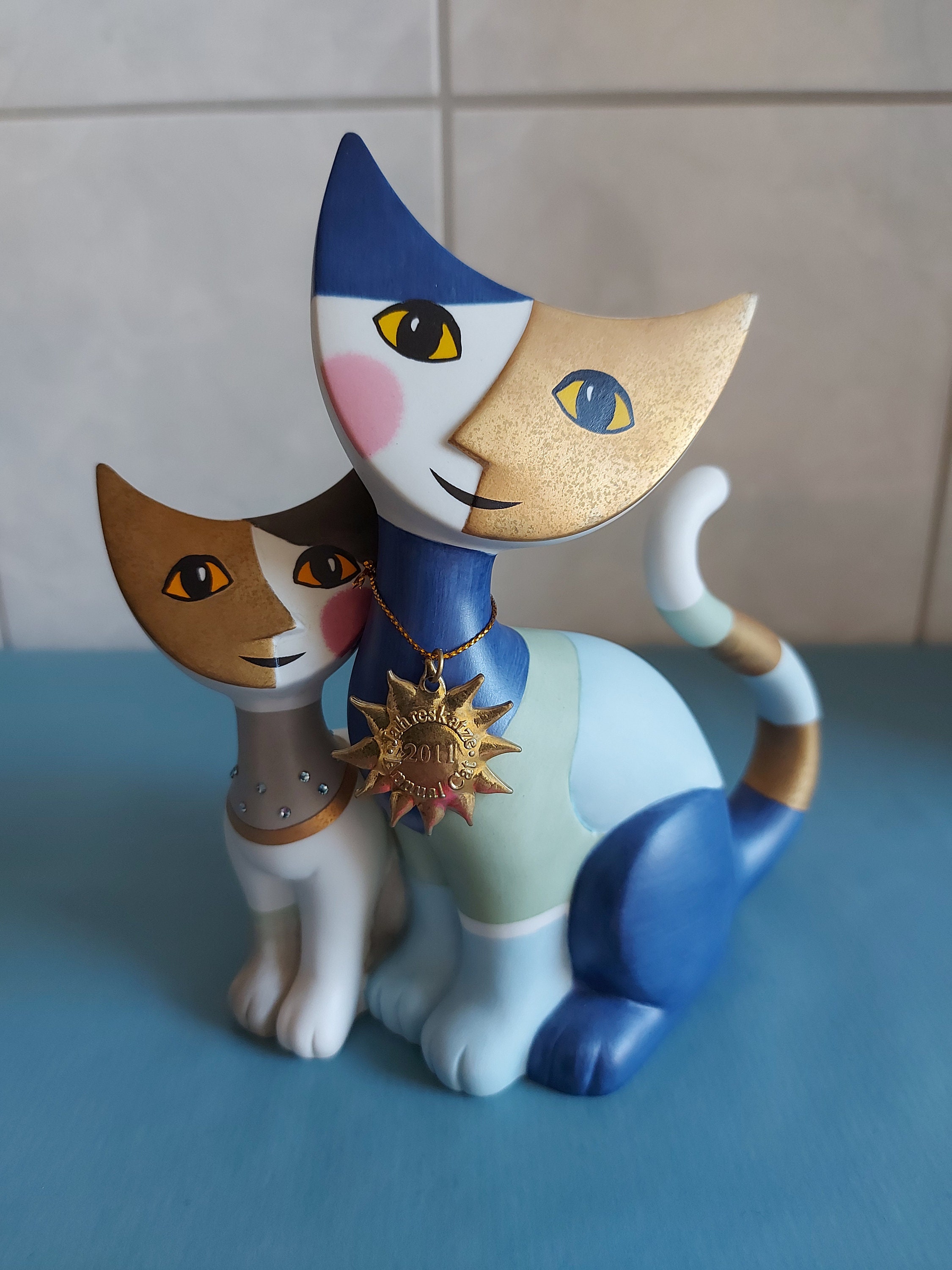 Goebel Porcelain Figurine Rosina Wachtmeister Annual Cat 2011-silvio E Carlotta - Etsy