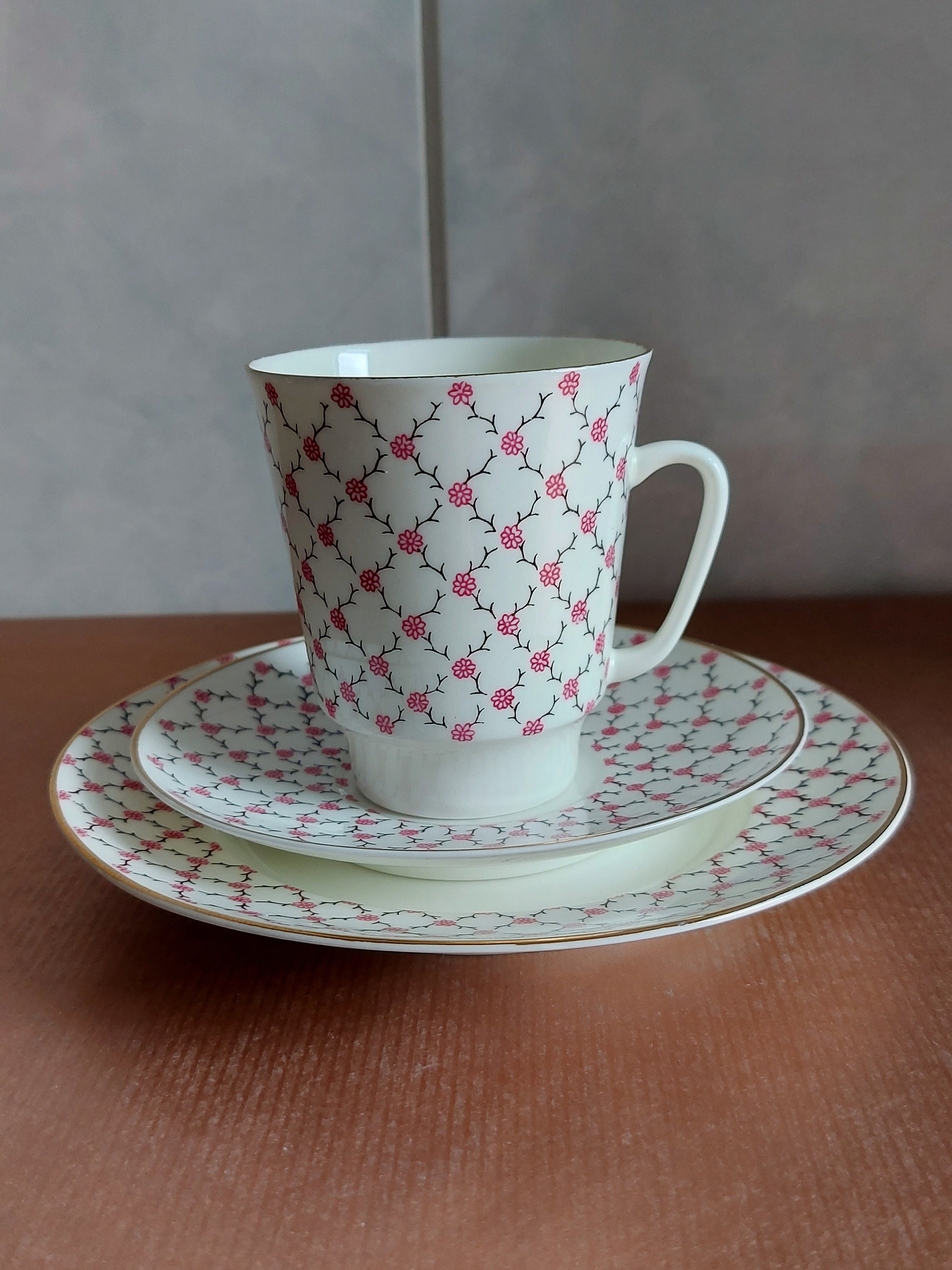Soviet Union Coffee Set Bone China LomonosovЛФЗpink Mesh - Etsy