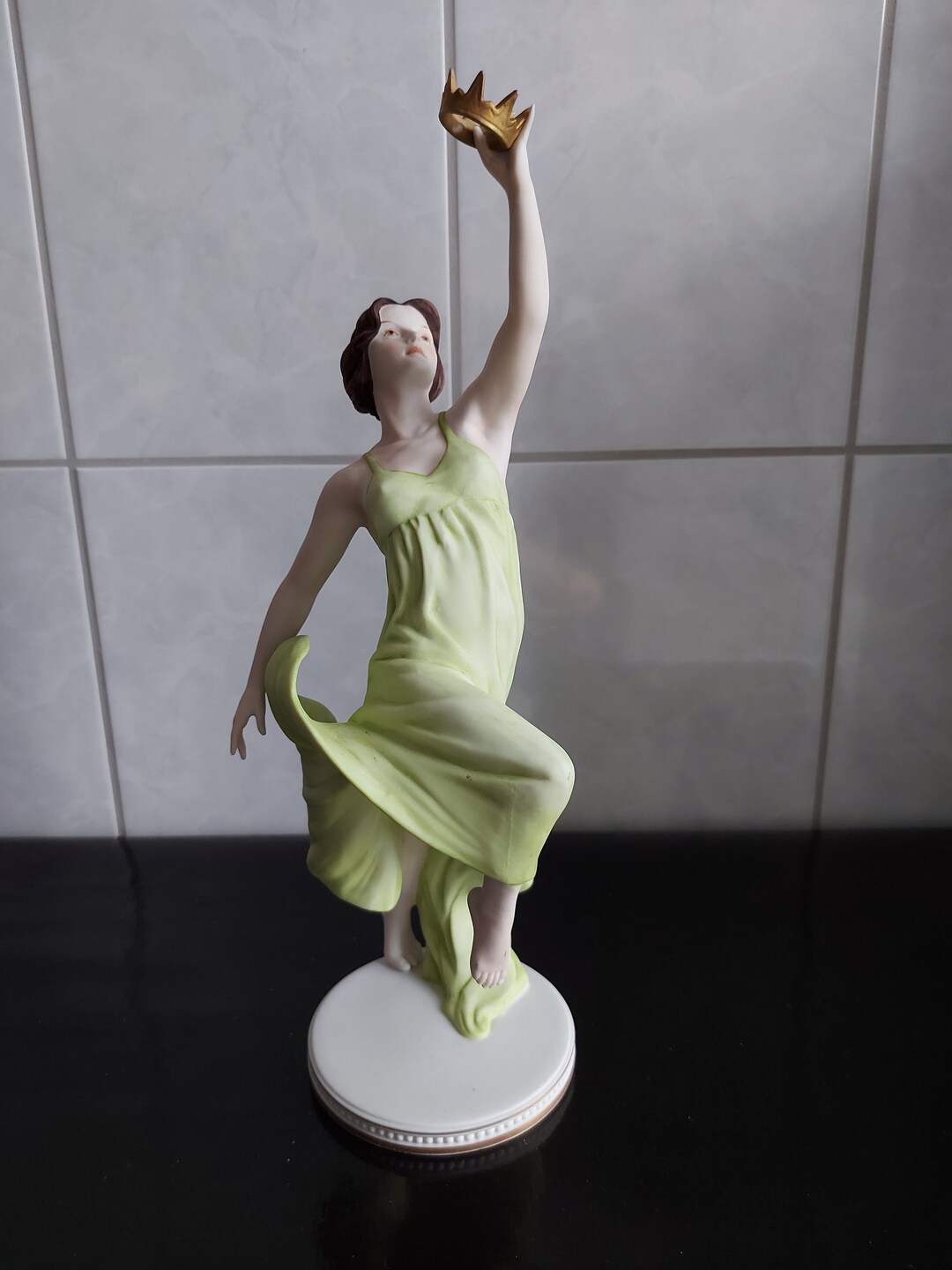 Goebel Porcelain Figurine-~dancer-~woman-~lady With Crown-~w.germany - Etsy