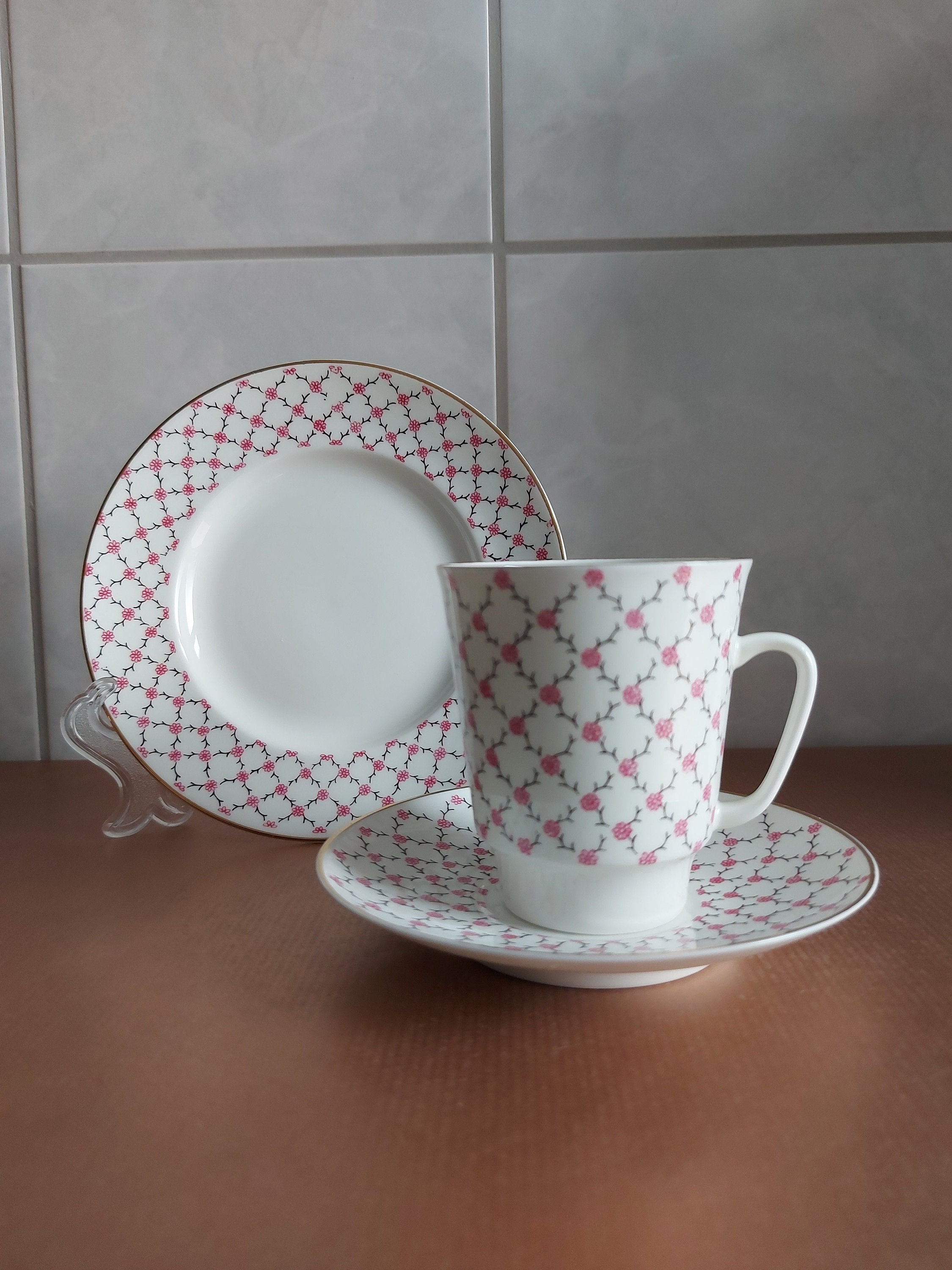 Soviet Union Coffee Set Bone China LomonosovЛФЗpink Mesh - Etsy