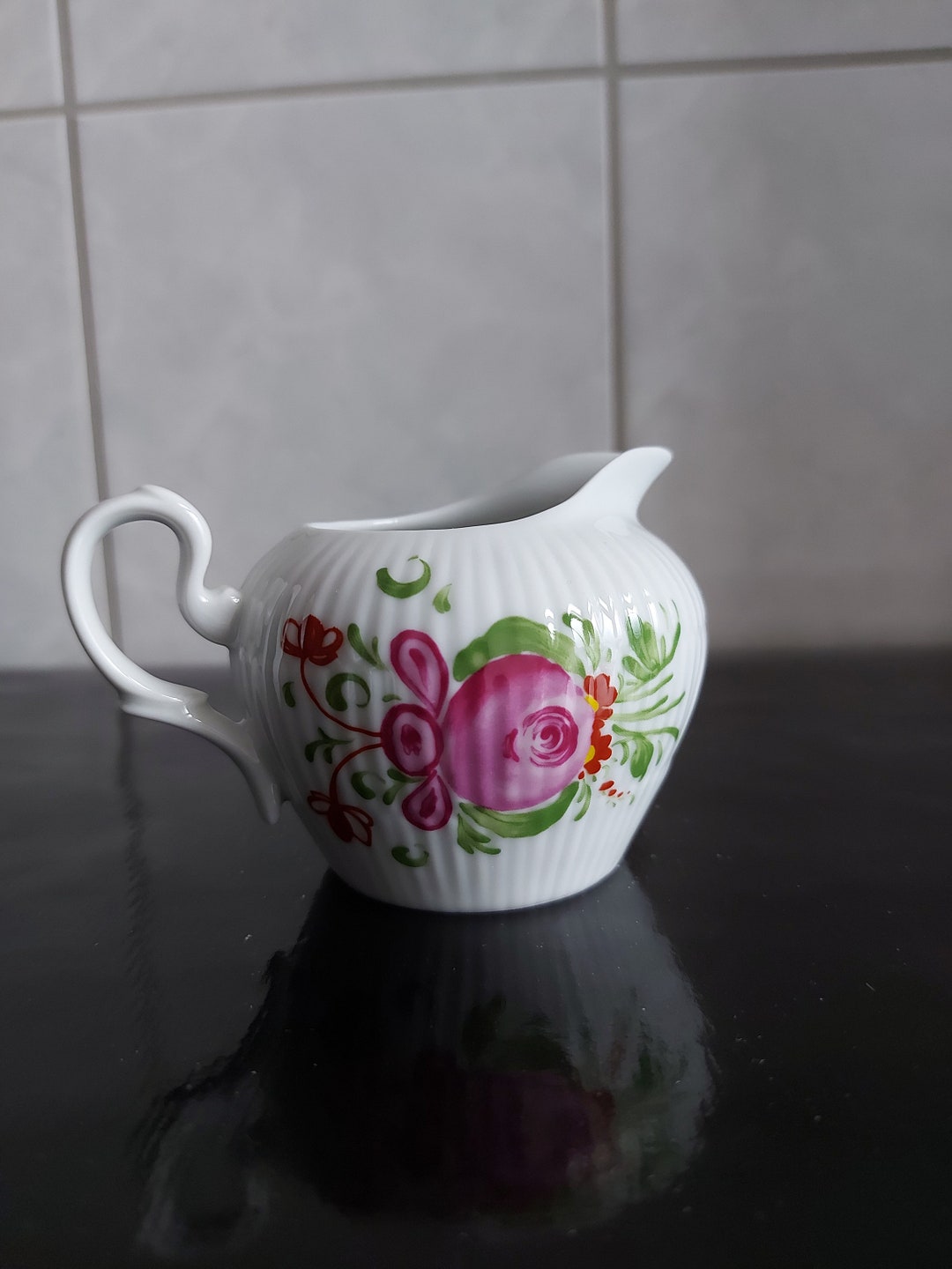 Wallendorf Porcelain Cream Pourer East Frisian Tea Service Red Dresmer ...