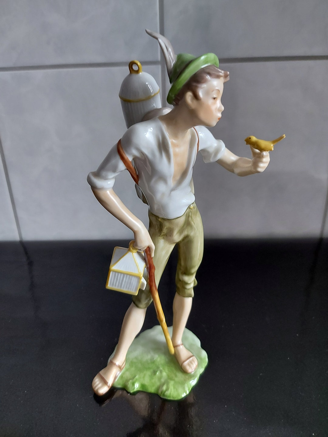 Porcelain Figure-~ak Kaiser-~bird Dealer-~wanderer-~model No.387 - Etsy