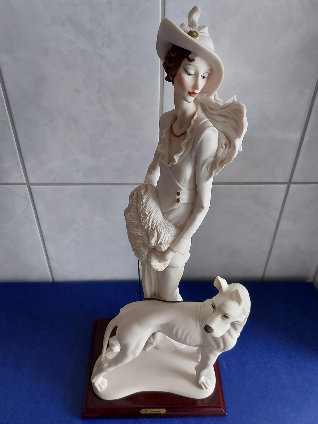 Florence Giuseppe Armani Porcelain Figurine - Lady With Great Dane ...