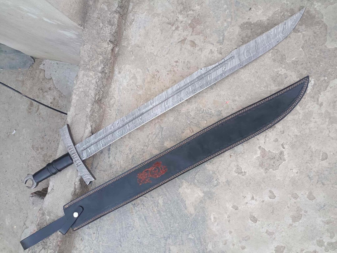 EGKH-30 Inches Battle Ready Hunting Falchion Sword twist Pattern ...