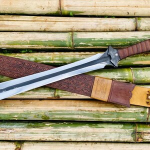 EGKH-24 Inches Viking Sword-hand Forged High Carbon Steel Double Edge ...