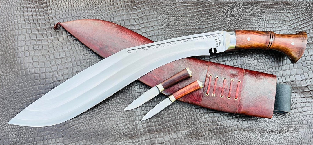 EGKH-18 Inches 3 Fullers Farmer Bush Craft Kukri Hand Forged Blade Full Tang Khukuri-carbon ...