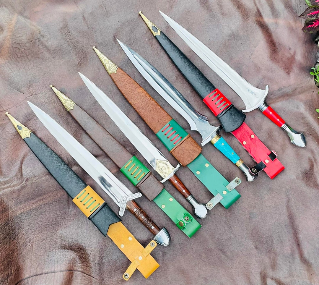 EGKH Set of the Four 15 Inches Blade Hand Forged Merry Sword-replica ...
