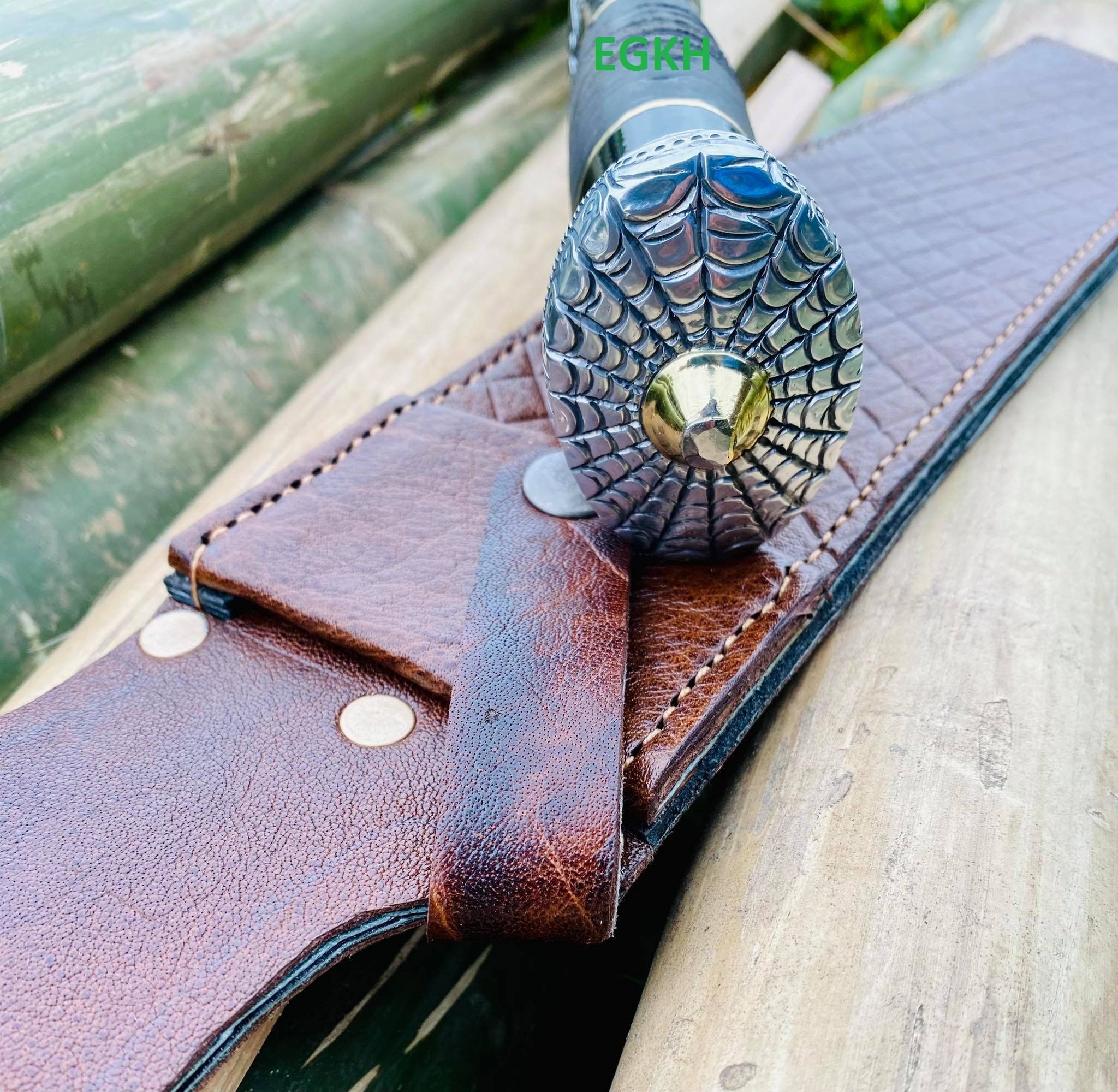 EGKH 12 Zoll Messer messer Jagdmesser Ledergriff | Etsy